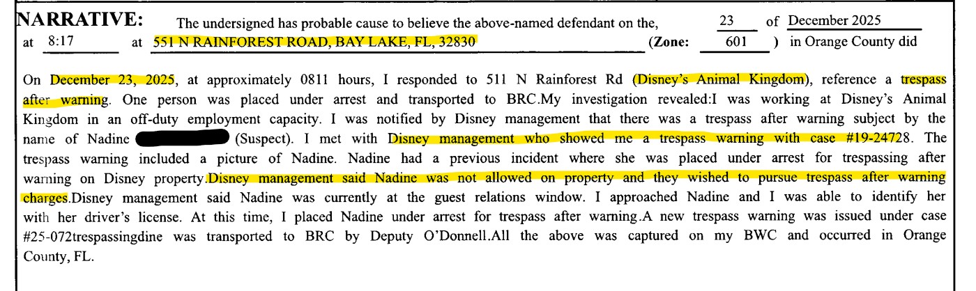 WDWActiveCrime • Arrest at Disney’s Animal Kingdom Shows How Old ...